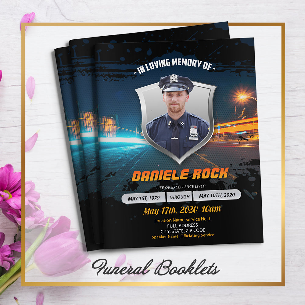 Police Funeral Program Template – Navi Memorials